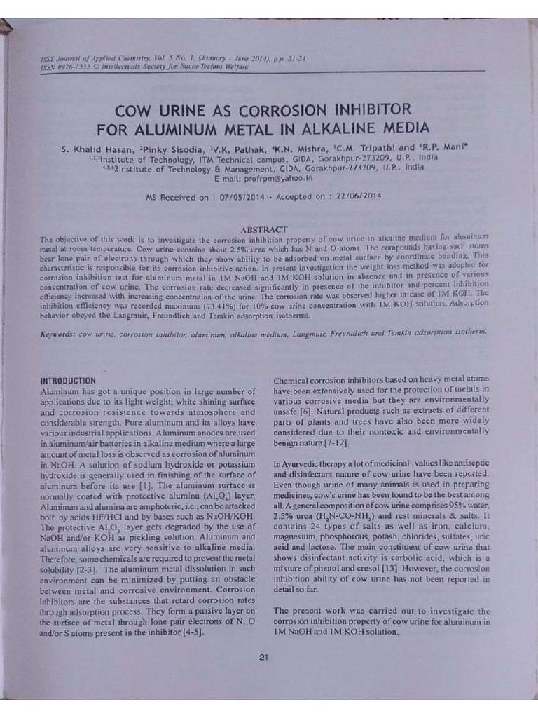 Cow Urine 1 | PDF