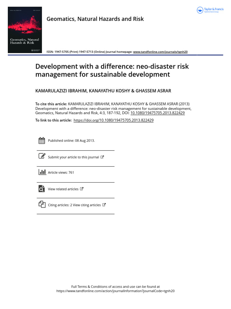 Development with a difference neo-disaster risk management for ...