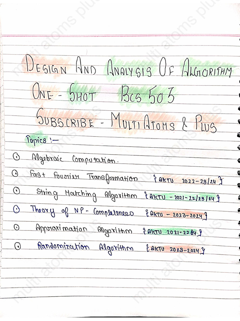 DAA AKTU Complete Note | PDF