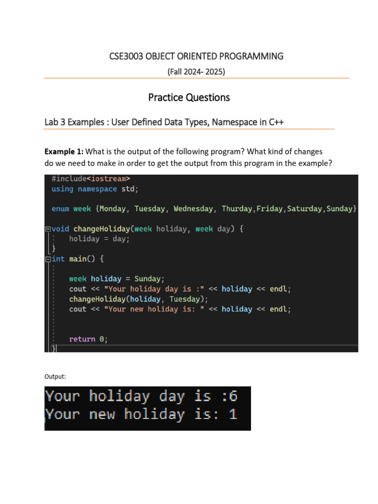 Lab03 Practice Questions | PDF