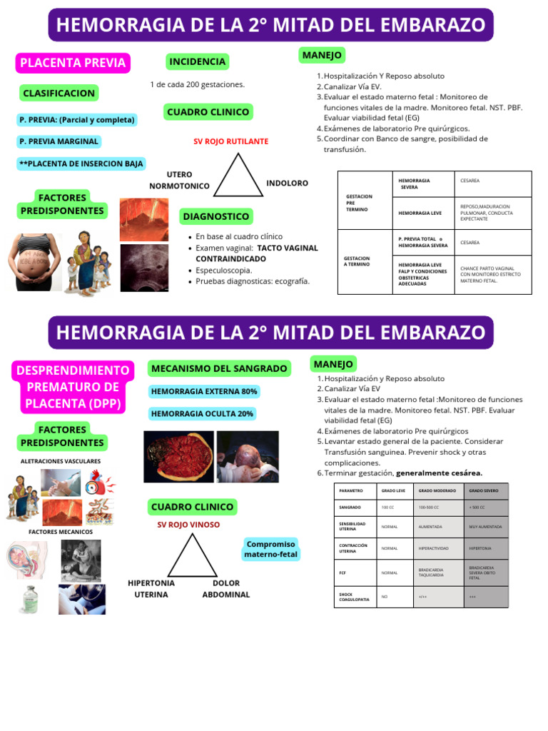 HEMORRAGIA DE LA 2° MITAD DEL EMBARAZO | PDF | El embarazo ...