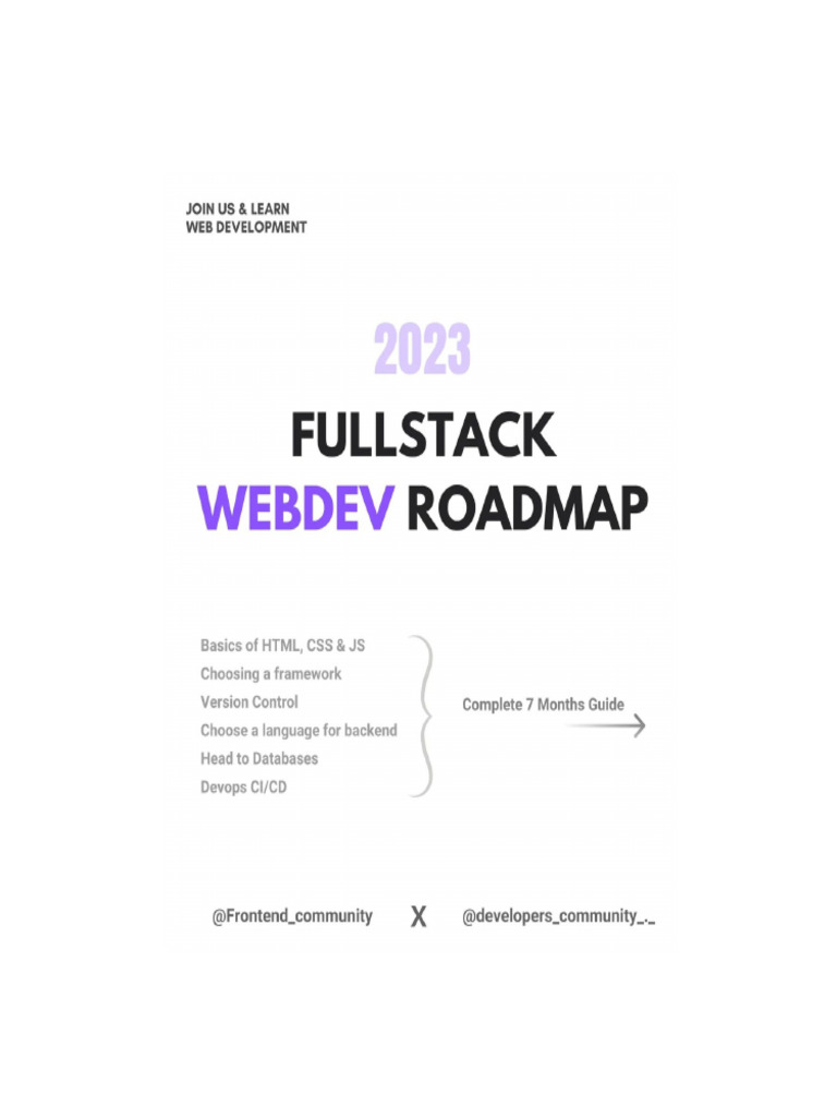 FullStack Web Dev Roadmap 1681471368 | PDF