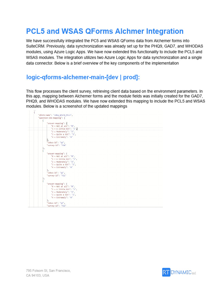 PCL5 and WSAS Integration with Alchemer | PDF