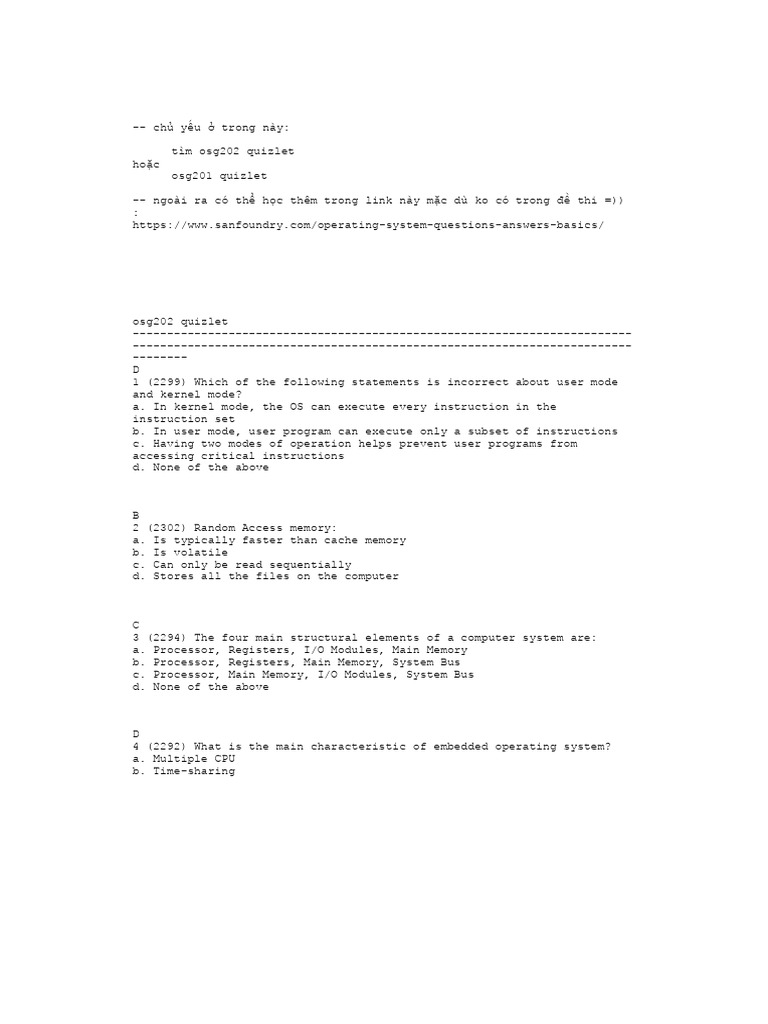 Operating system exam | PDF | Operating System | Computer File