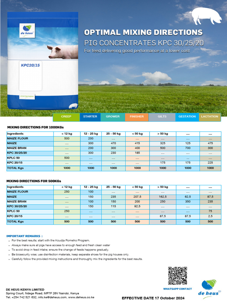 Kenya Optimal Mixing Directions Kplc50kpc1015 Pig 1 | PDF