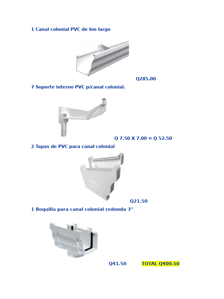 Canal PVC Pegola | PDF