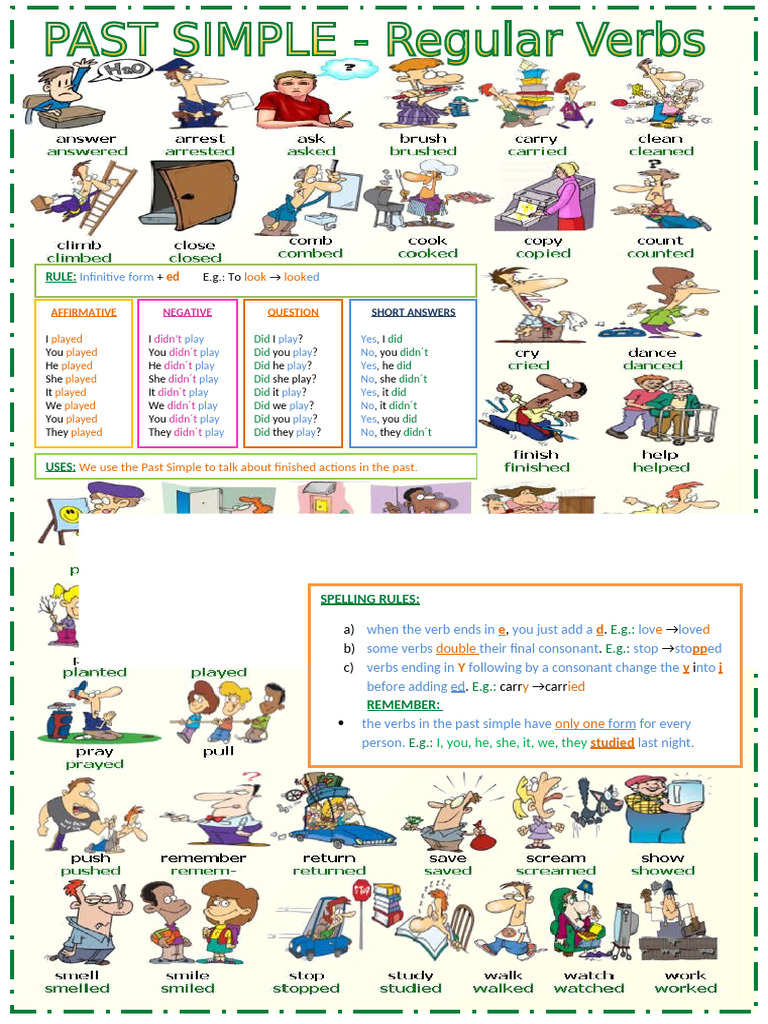 Past Simple Verbs: Usage and Exercises | PDF | Grammar | Linguistics