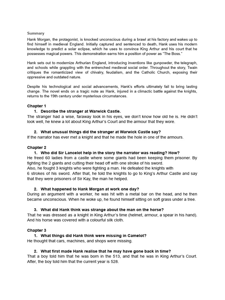 A Connecticut Yankee in King Arthur's Court, by Mark Twain | PDF