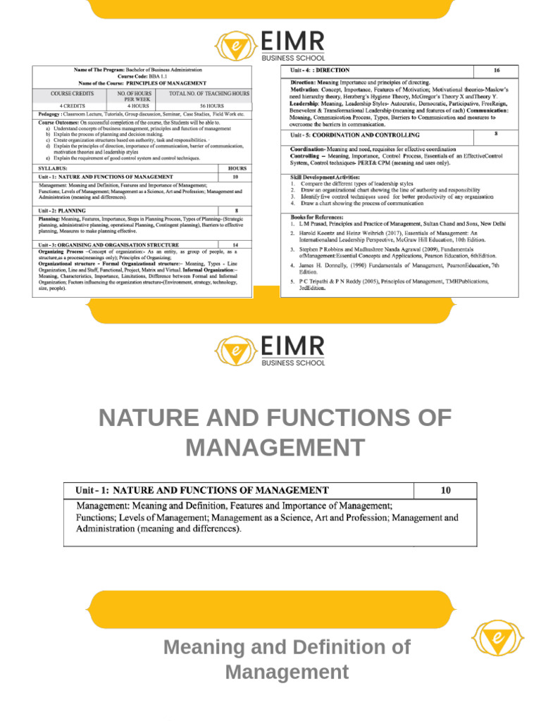 EIMR Business School PPT Template - 724 | PDF | Leadership | Motivation