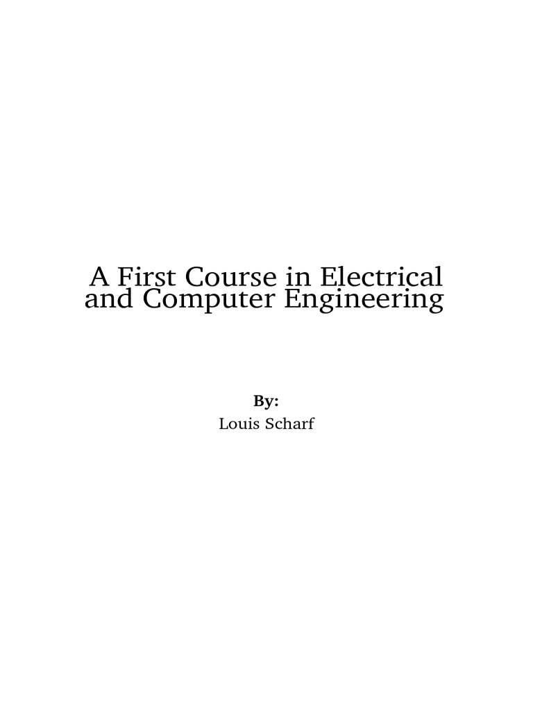 A First Course in Electrical and Computer Engineering 2 | PDF | Complex Number | Linear Map