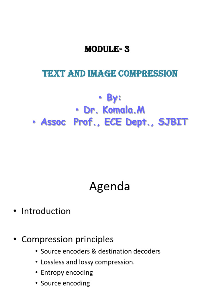 Module-3: Text and Image Compression | PDF | Data Compression | Code