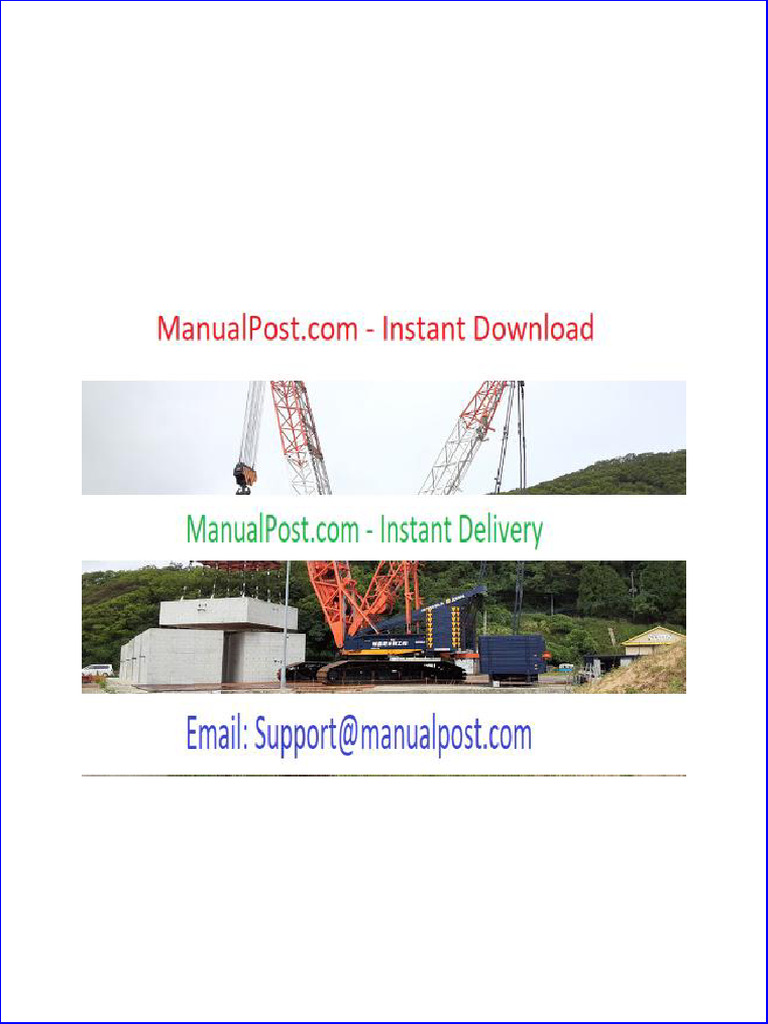 Hitachi Sumitomo Crawler Crane 22gb Parts Catalog Operator Manual Technical Manual Workshop ...