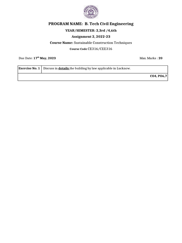 Assignment 2 B. Tech | PDF