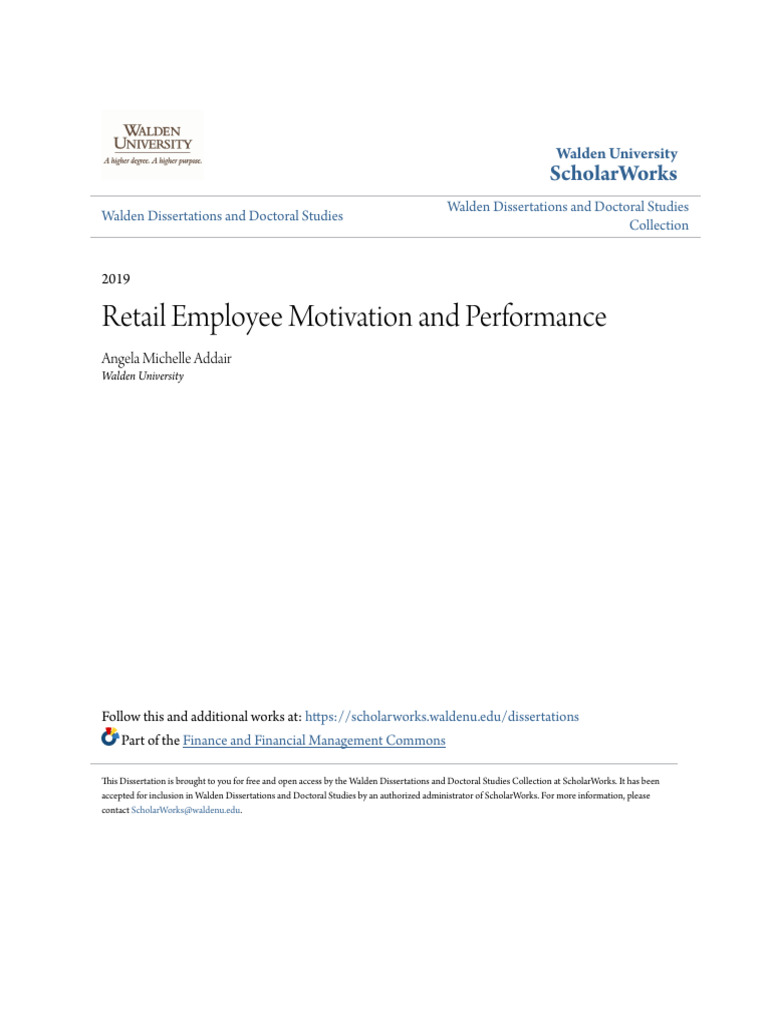 Retail Employee Motivation and Performance | PDF | Motivation ...