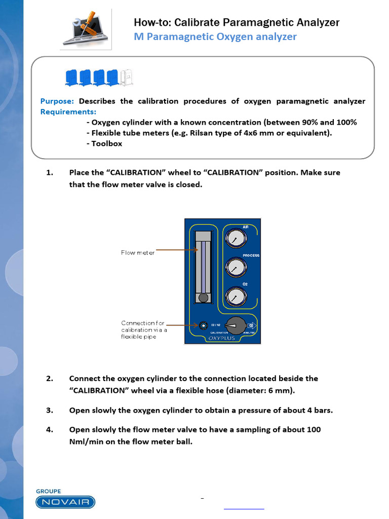 How To Calibrate Paramagnetic M Oxygen Analyzer | PDF | Gas ...