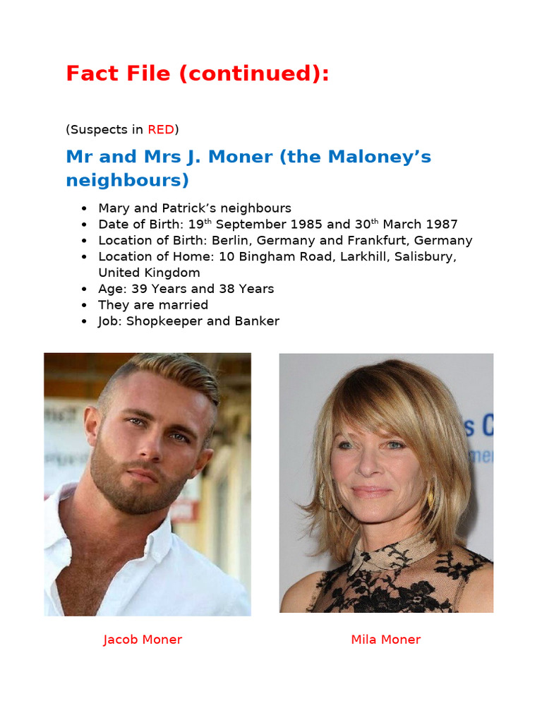 Moners Fact File | PDF