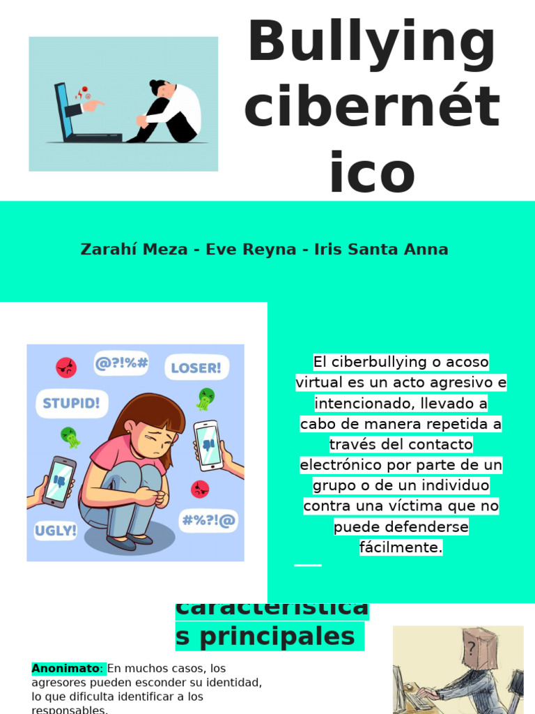 Presentación Bullying Cibernético | PDF | Acoso cibernético ...