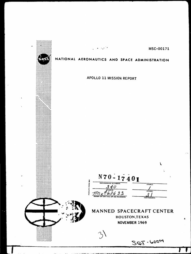 apollo-11-mission-report | PDF | Apollo Program | Space Exploration