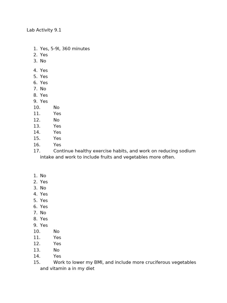 Lab Activity 9.1 | PDF