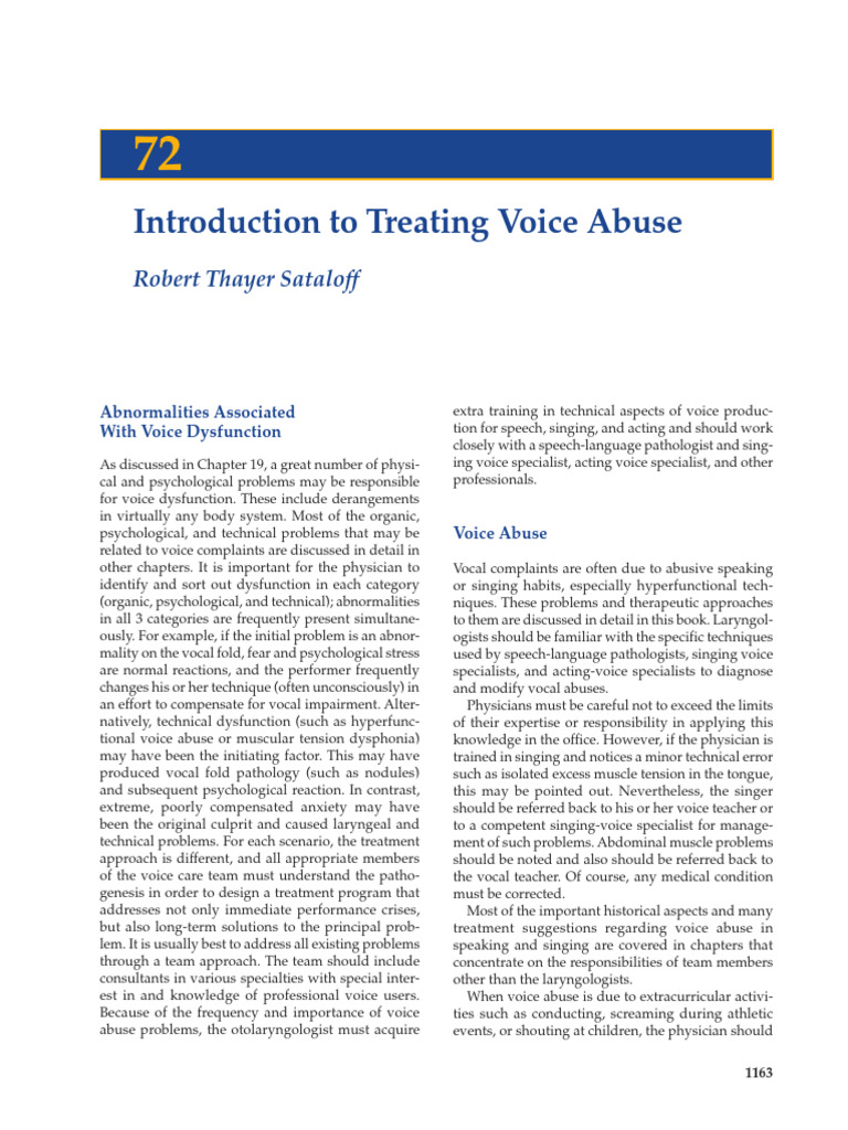 Sataloff Rober | PDF | Human Voice | Singing