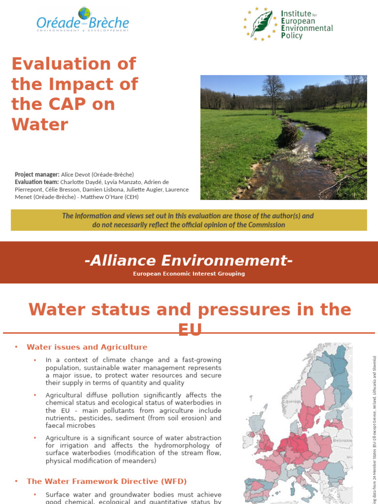 Ext Eval Water Presentation 2020 en 0 | PDF | Agriculture | Water