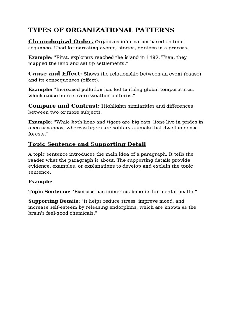 Types of Organizational Patterns | PDF