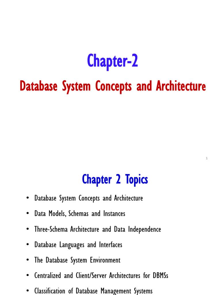Chapter 2 Database - System Part I | PDF | Databases | Data Model