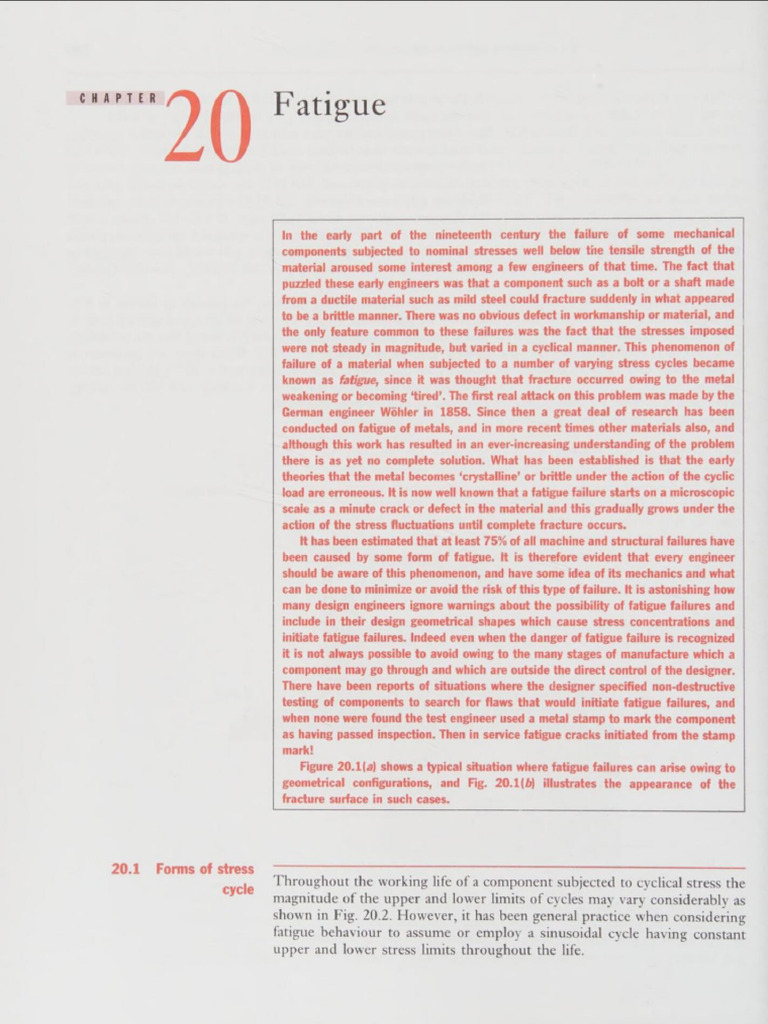 Chapter 20 Fatigue Text Book | PDF