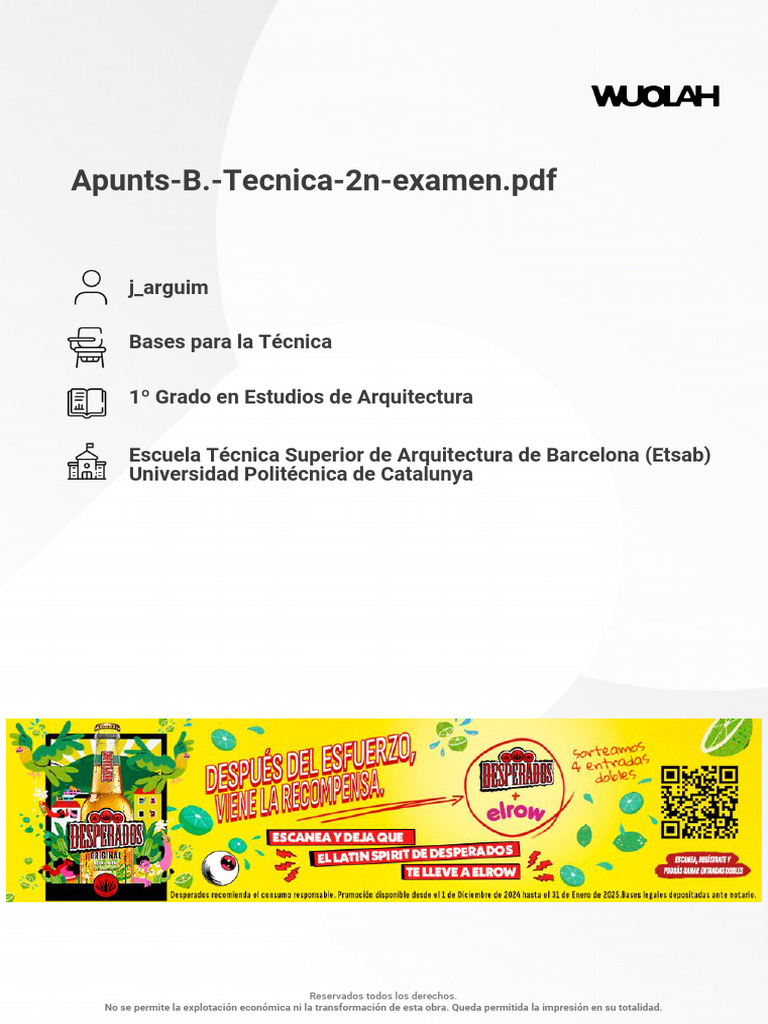 Wuolah Free Apunts B. Tecnica 2n Examen | PDF