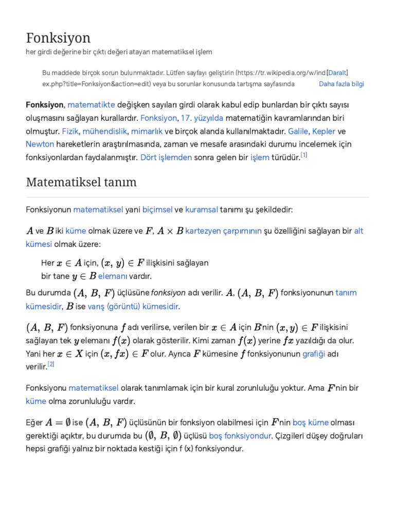Fonksiyon - Vikipedi | PDF