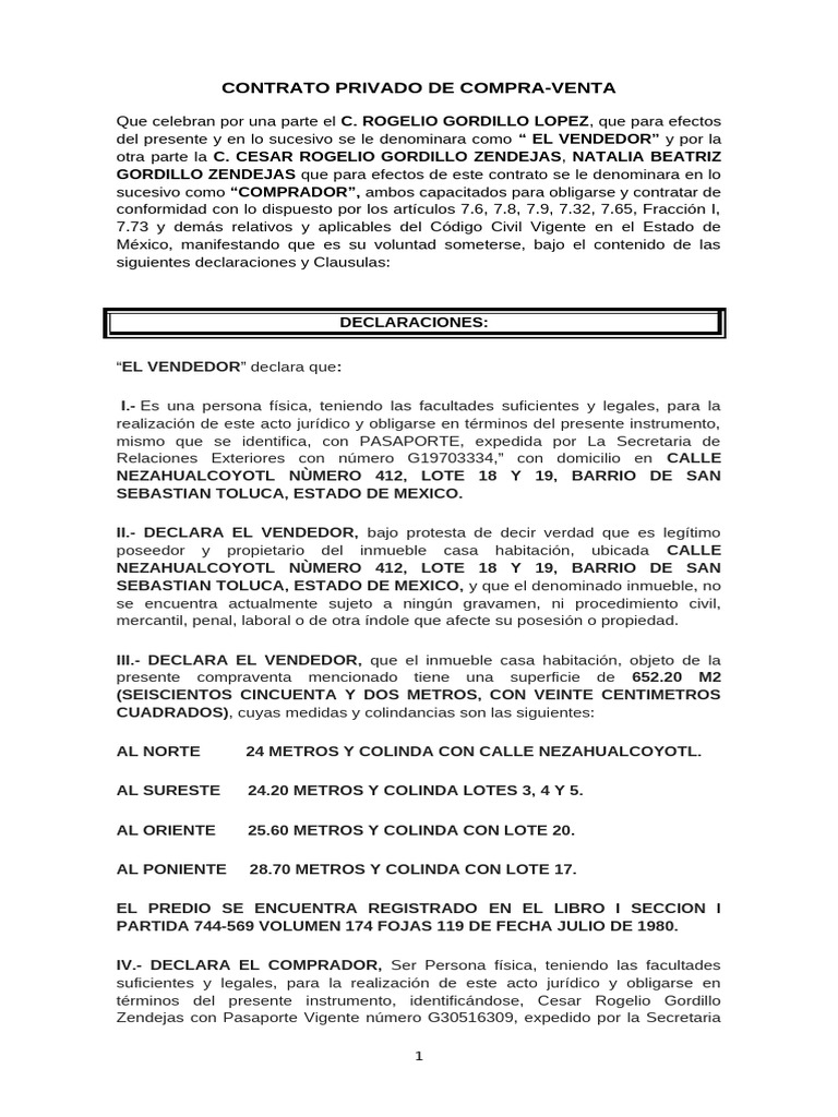 Contrato de Compraventa de Nati Copy | PDF | Ley común | Justicia