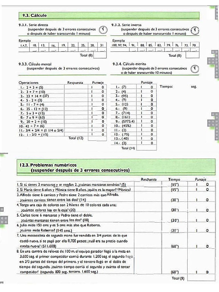 ENI Con La Hoja de Aritmetica - Prueba | PDF