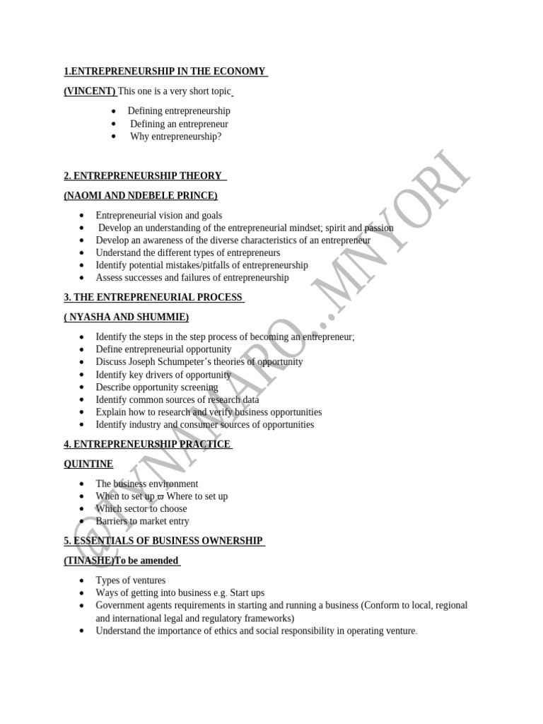 Enterprise Simplified Outline-1 | PDF | Entrepreneurship | Innovation