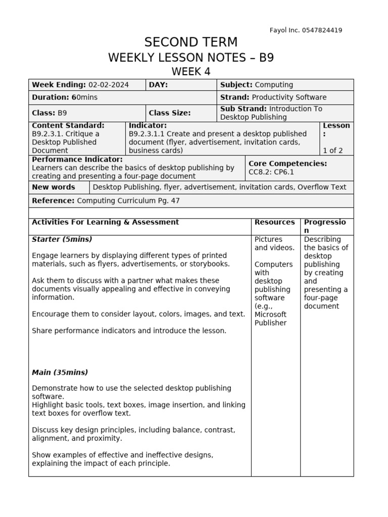 B9-COMP-WK4 | PDF | Page Layout | Human Communication