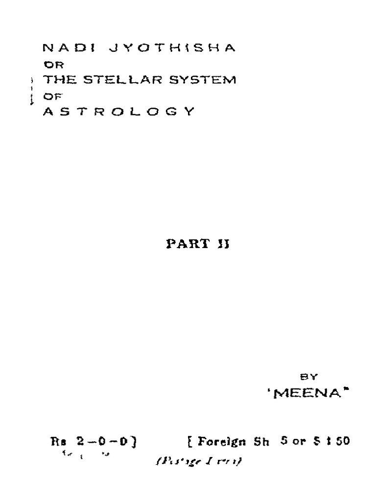 2015.142200.nadi Jyothisha or The Stellar System of Astrology Part II | PDF