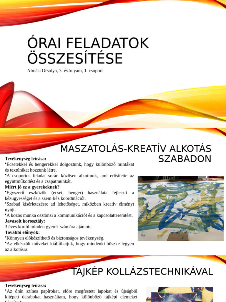 Órai Feladatok Összesítése - AlmásiOrsolya | PDF