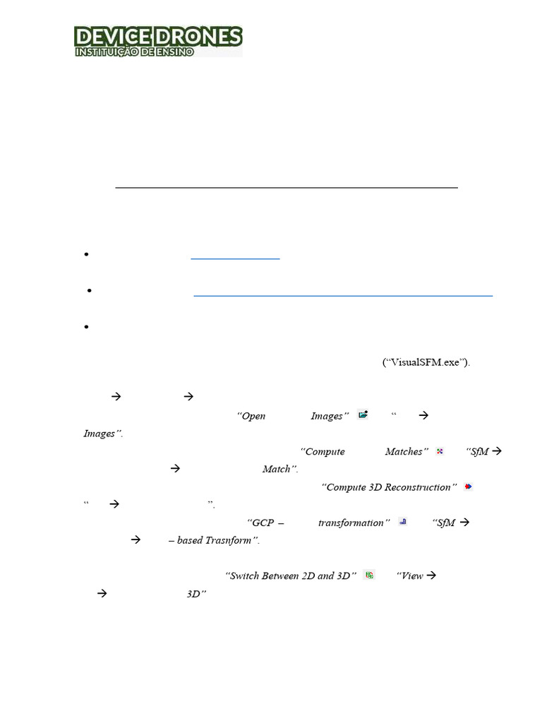Tutorial para Processamento Fotogramétrico No Software VisualSFM | PDF ...