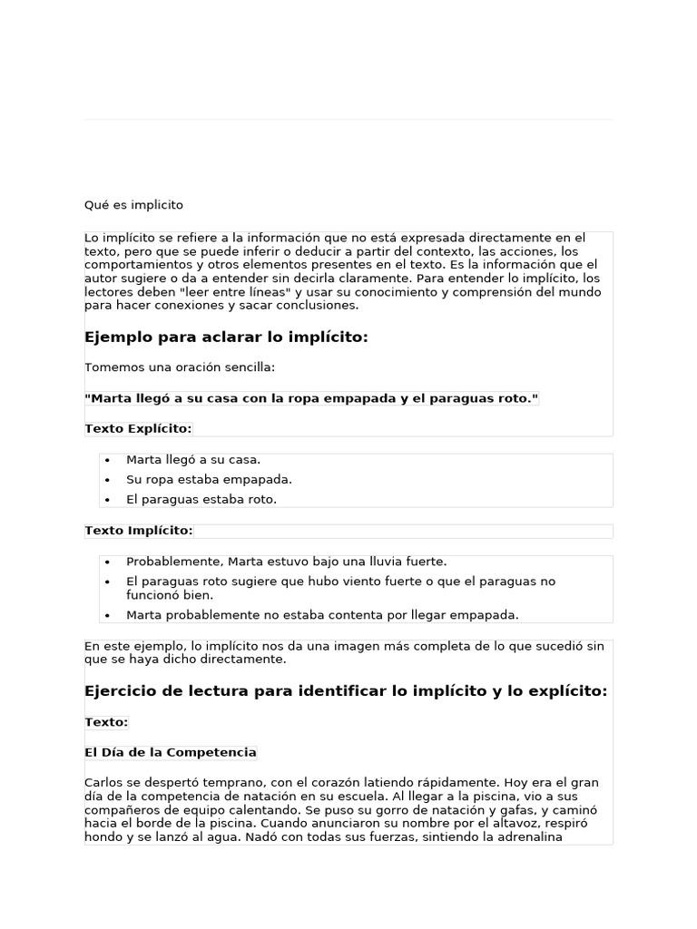 Significados del Lenguaje Implícito | PDF