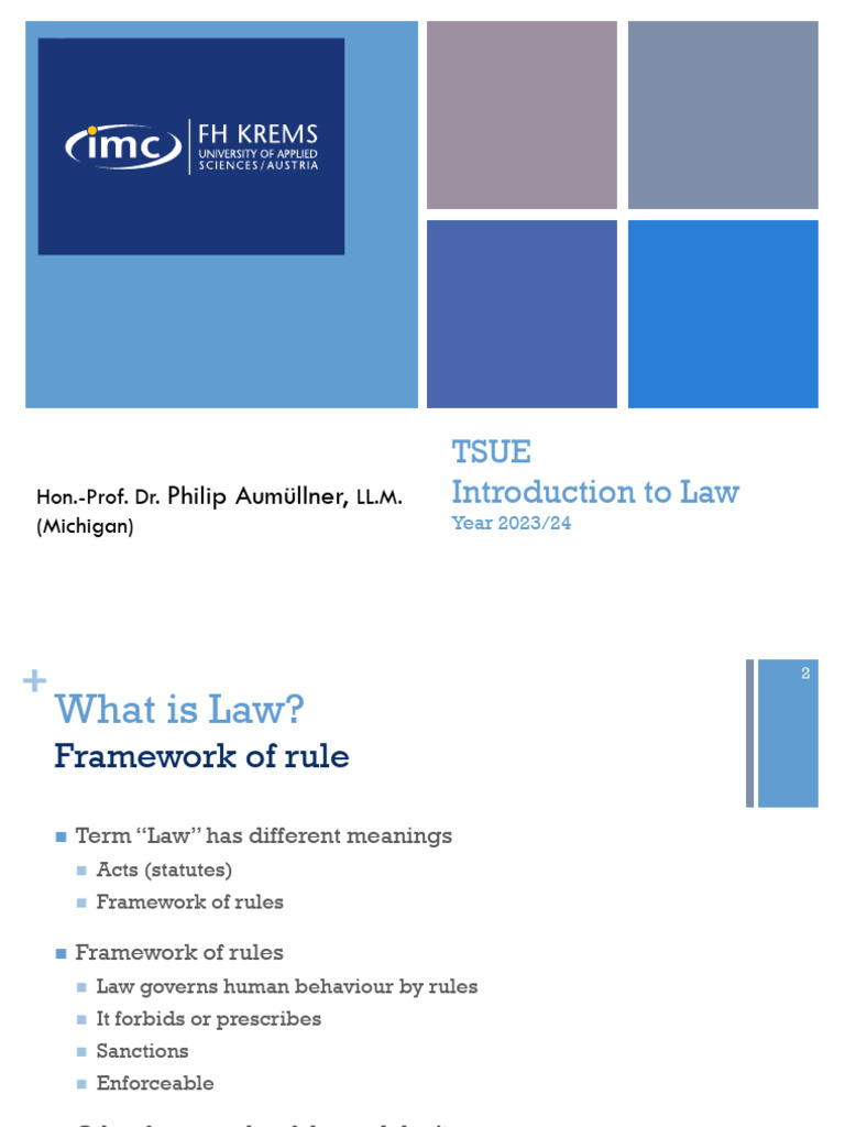 Introduction To Law | PDF