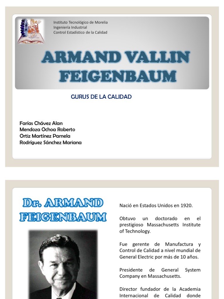 Armand Vallin Feigenbaum | PDF | Calidad (comercial) | Business
