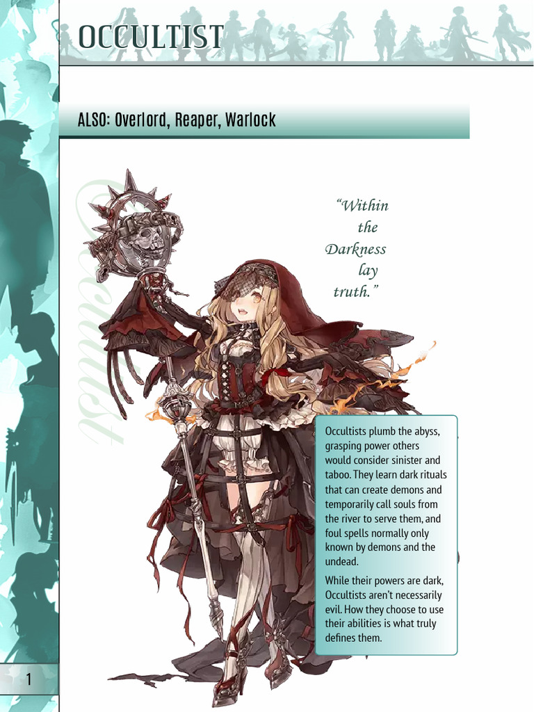 (Fabula Ultima) Occultist Class | PDF | Demons