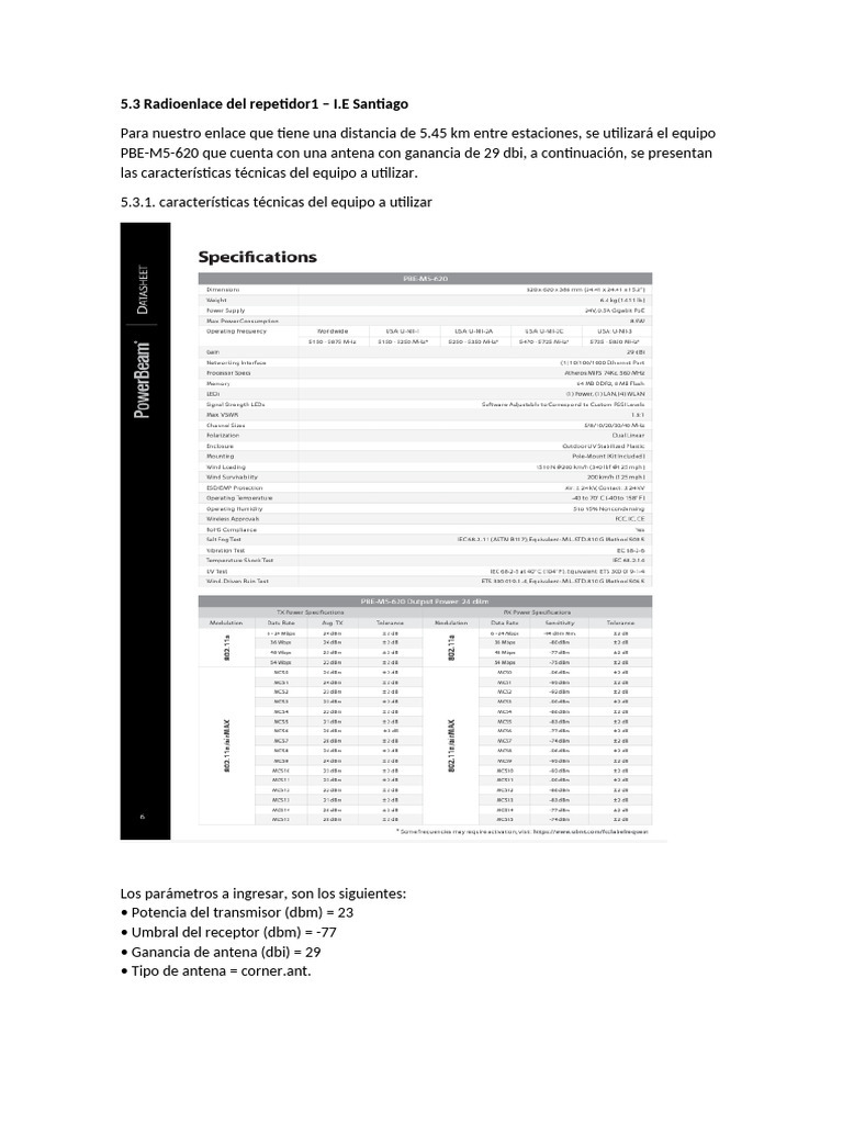 Configuración de Radioenlaces PBE-M5-620 | PDF