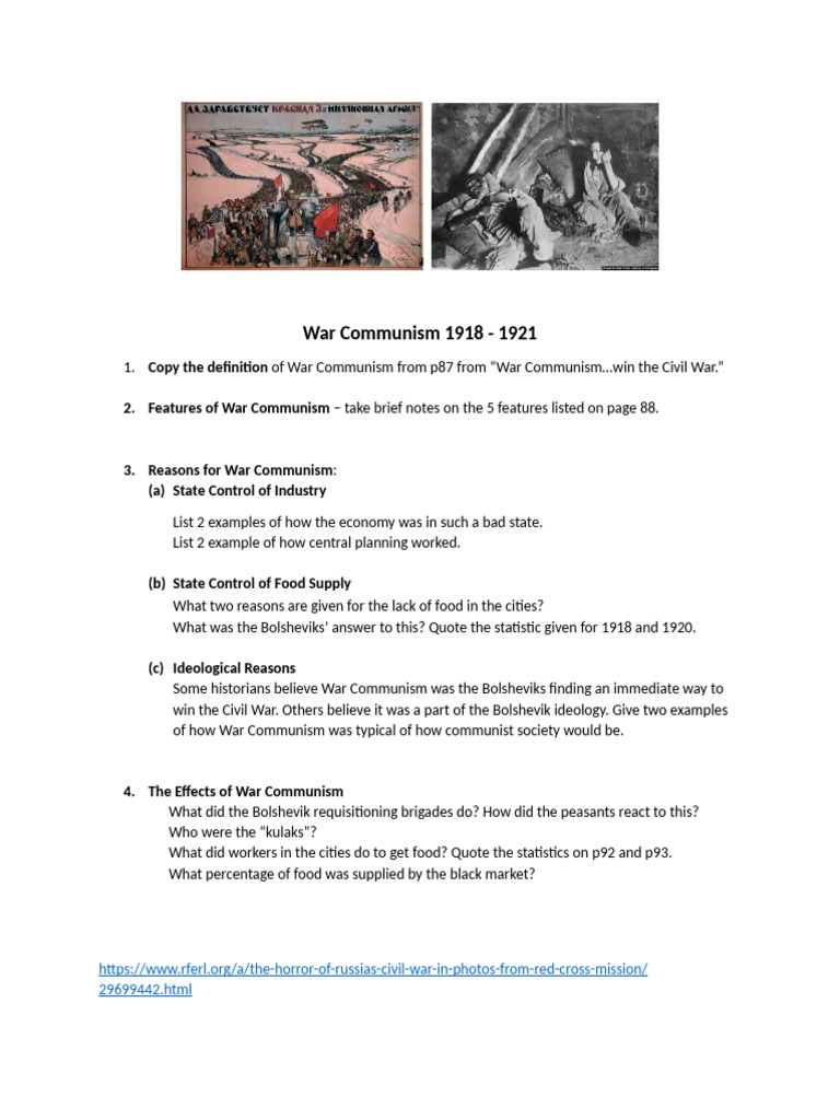 10 War Communism 1918-1921 | PDF
