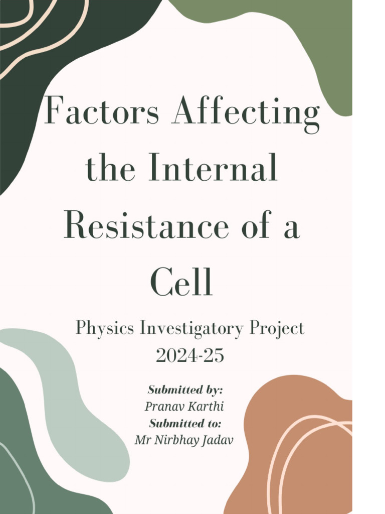 Battery Internal Resistance Study | PDF | Electricity | Electrical ...