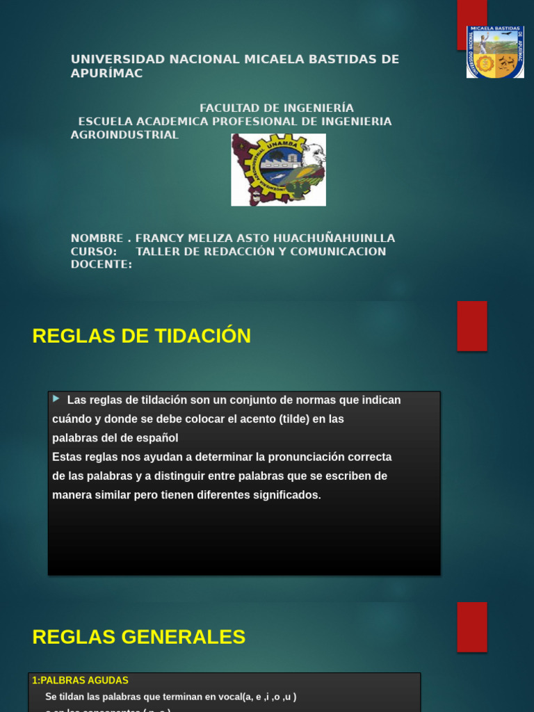 Reglas de Tildación en Español | PDF