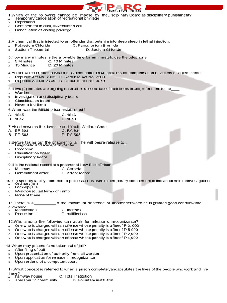 Disciplinary Procedures and Probation Basics | PDF | Pardon | Prison