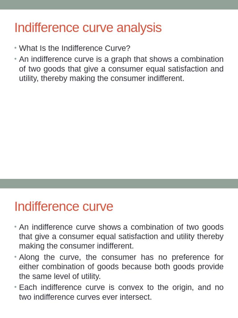 Understanding Indifference Curves in Economics | PDF | Economic Surplus ...