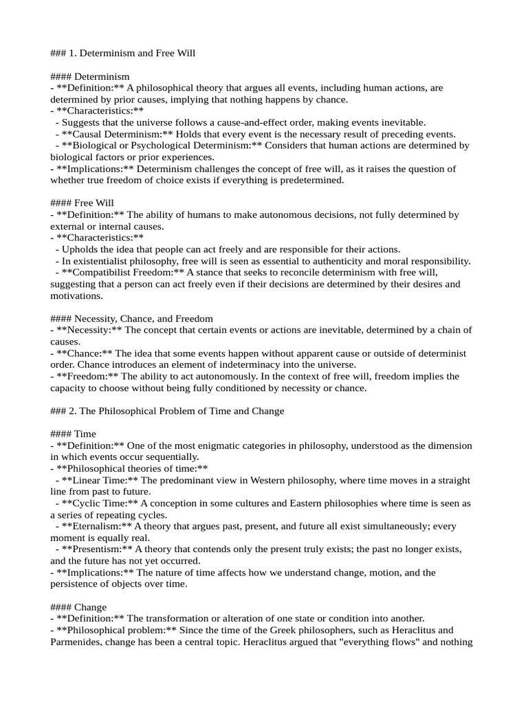Determinism and Free Will_463f47c61230da3aae0595e5ef1662b2 | PDF | Free Will | Determinism