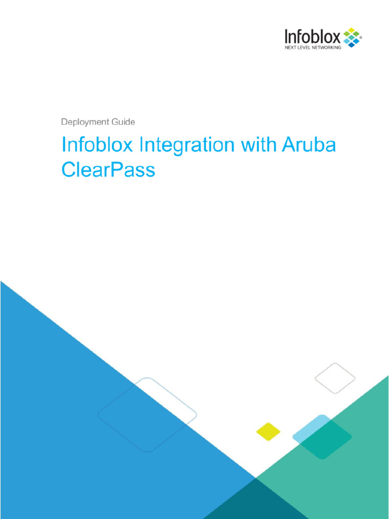 Infoblox Integration With Aruba ClearPass - Deployment Guide | PDF | I ...