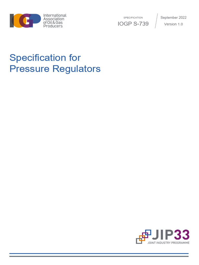 JIP S-738 Pressure Regulators Specification | PDF | Stainless Steel | Steel